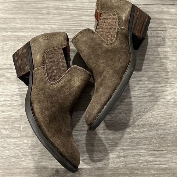 Born | Shoes | Born Boots Womens 6 Dallia Green Leather Distressed ...